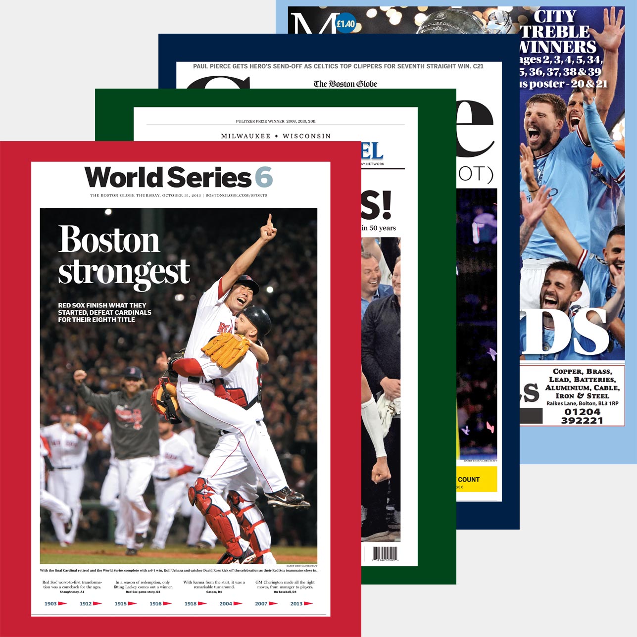 Front Cover Posters / Sport Memorable Moments / Newspaper Front Pages ...
