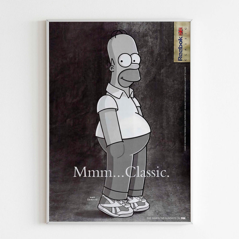 Reebok "The Sipmsons" Homer Poster Advertising, 90s Style Shoes Print ...