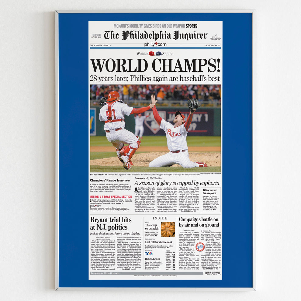 Philadelphia Phillies 2008 World Series MLB Champions Front Cover ...