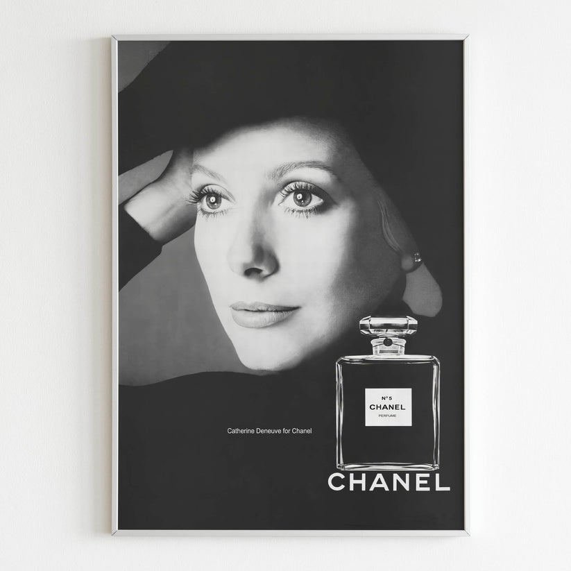 Chanel No 5 Catherine Deneuve Advertising Poster, 60's Style Print, Ad ...