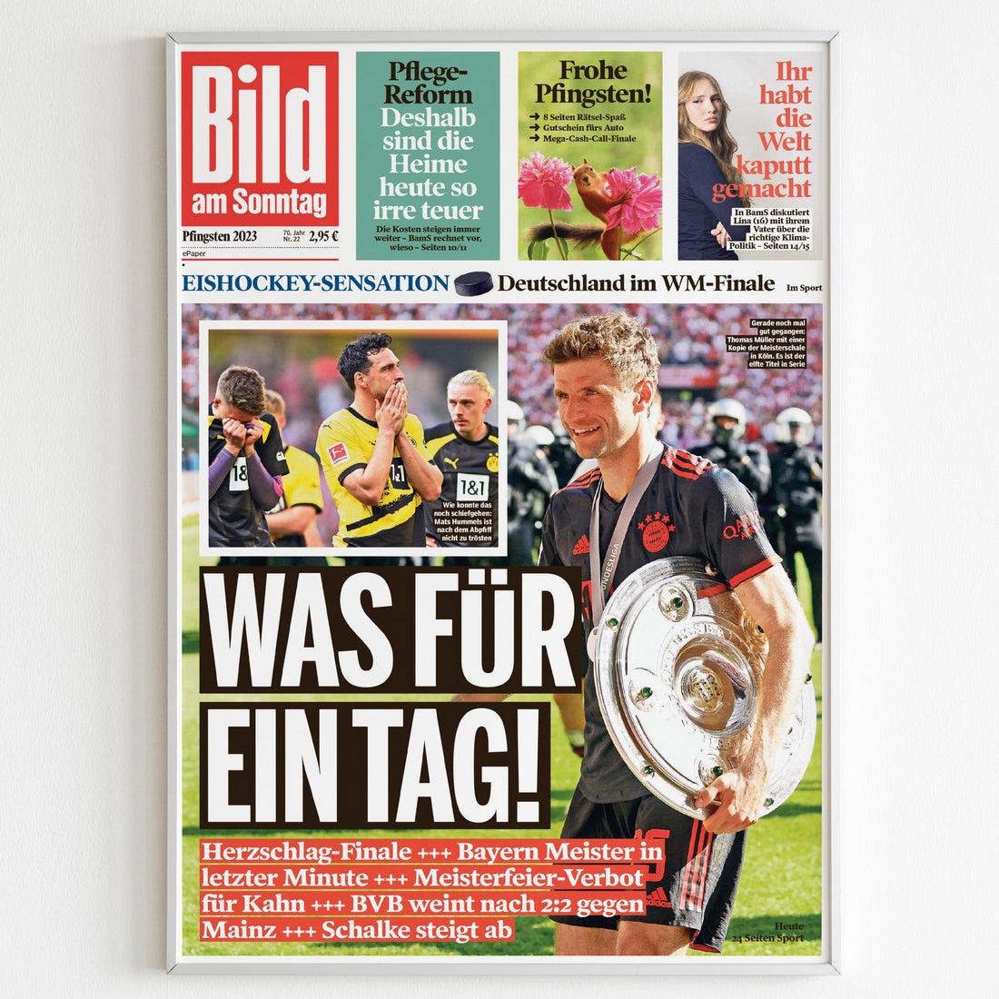 Bayern Munich 2022 / 2023 Bundesliga Champions Front Cover Bild Poster ...