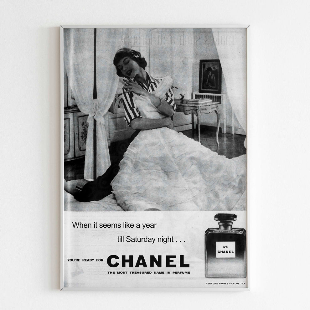 Chanel No 5 Perfume Advertising Poster, 60's Style Print, Ad Wall Art ...