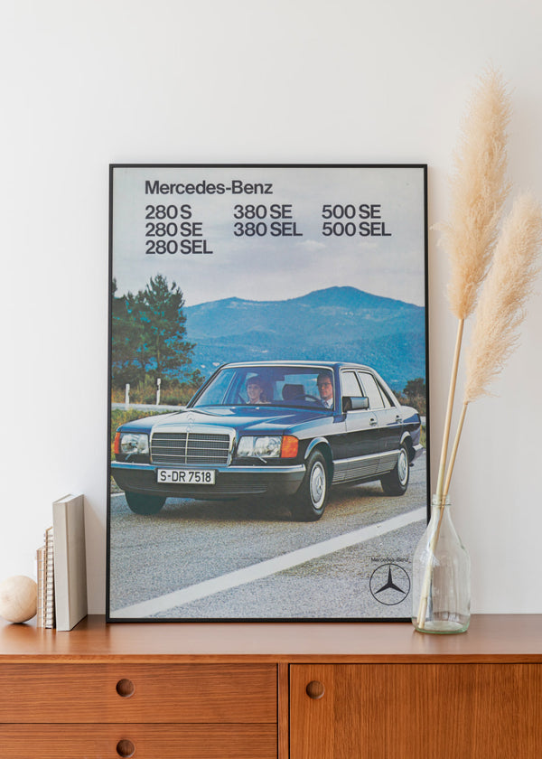 Mercedes-Benz Advertising Poster, 80s Style Print, Vintage Design ...