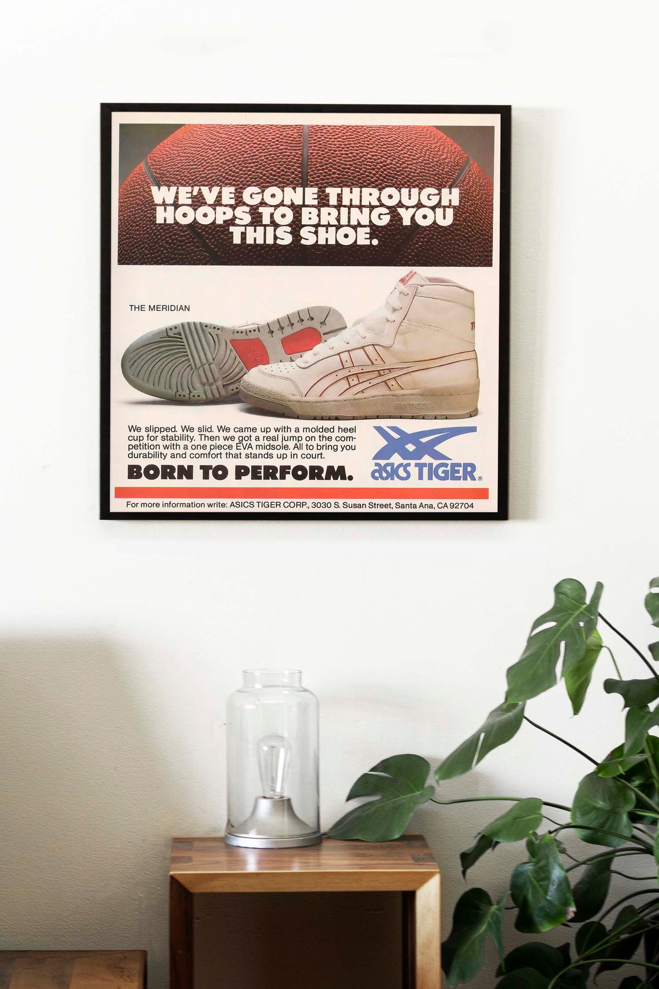 Asics Meridian Basketball Poster Advertising, 90s Style Shoes Print ...