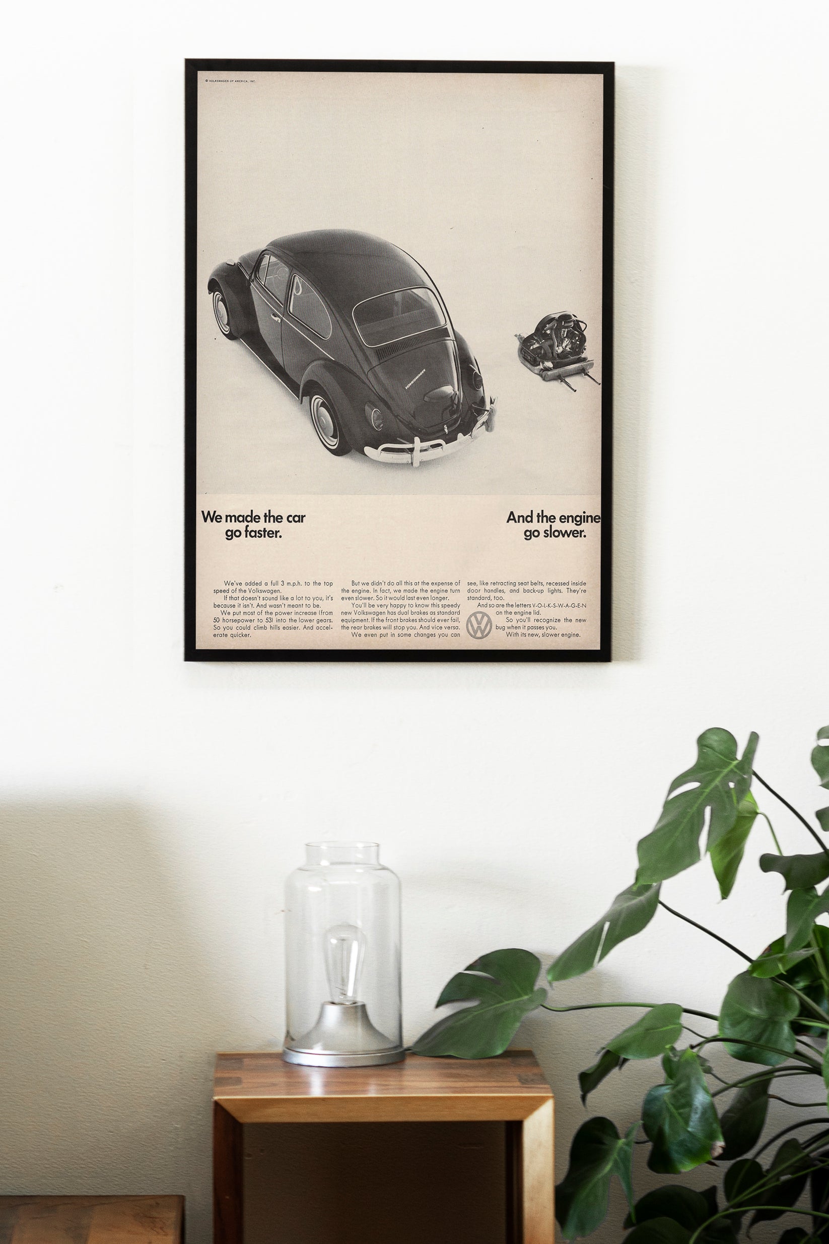 Volkswagen Advertising Poster, 60s Style Print, Vintage Design, Racing ...