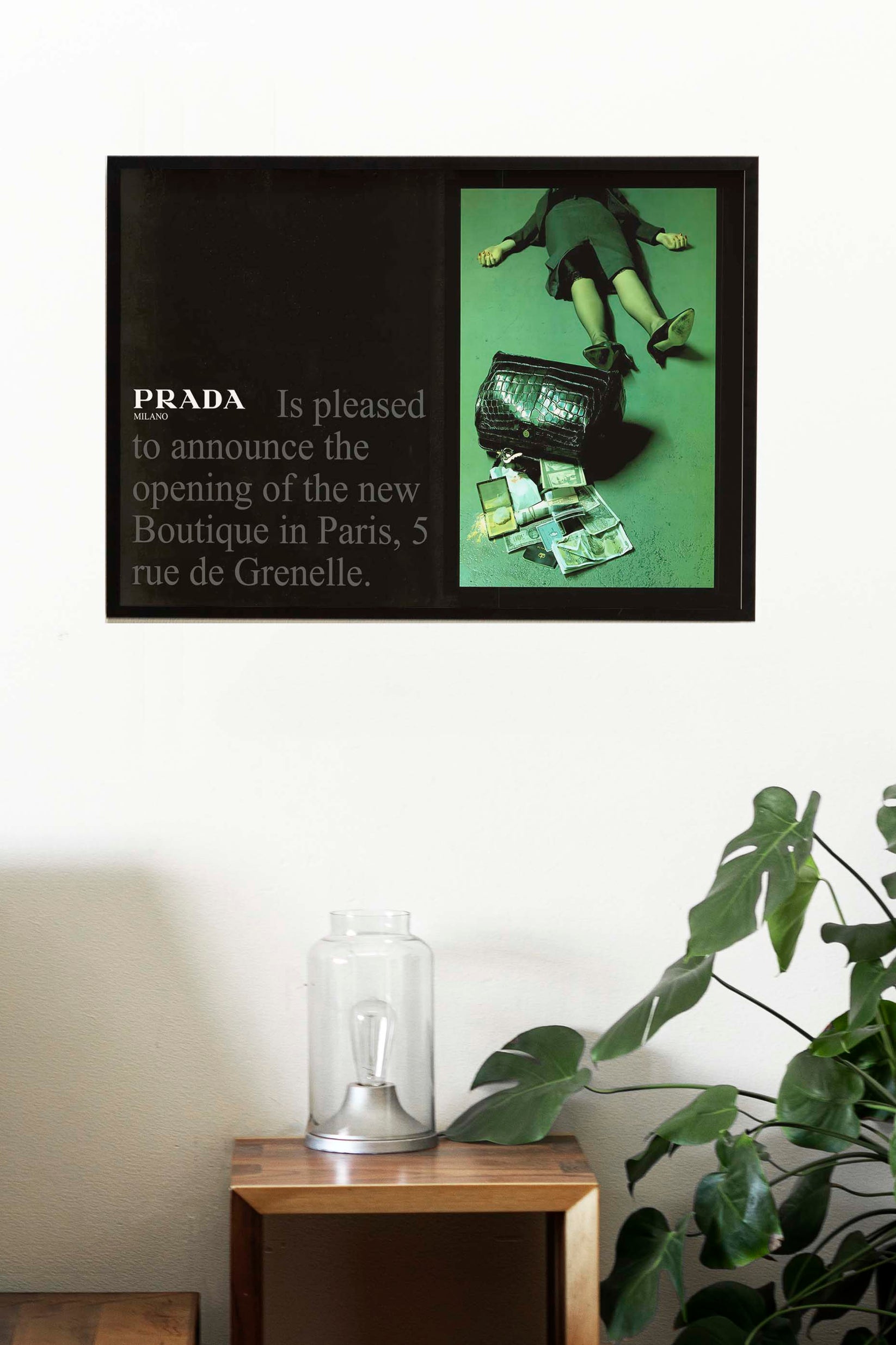 Prada 1985 Advertising Poster, 80's Style Print, Ad Wall Art, Vintage ...