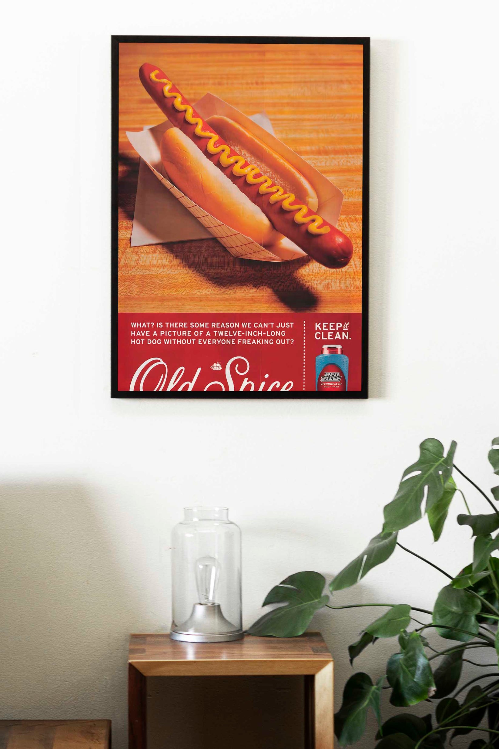 2000s Old Spice Hot Dog Advertising Poster, 00's Style Print, Ad Wall ...