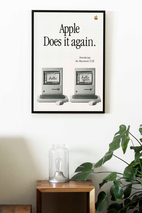 Apple Advertising Poster, 90s Retro Style Print, Vintage Design Wall ...