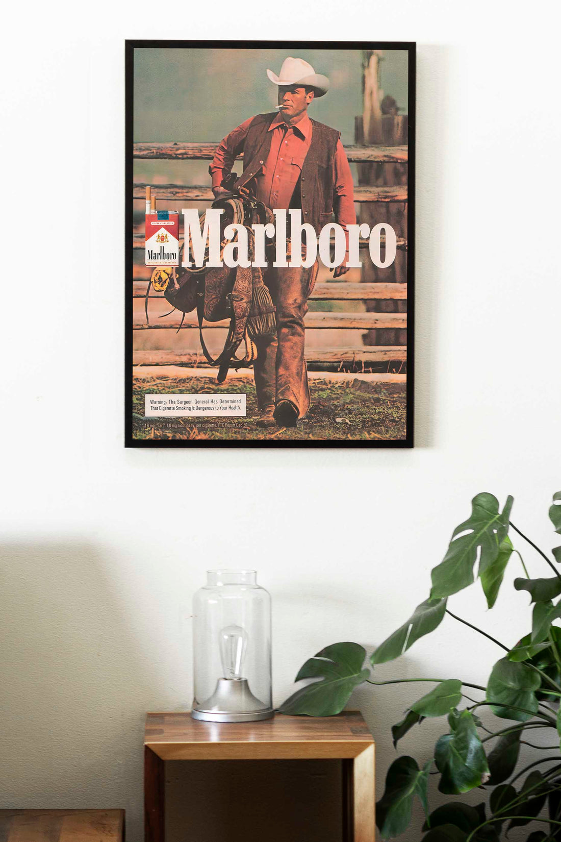 Marlboro Country Cowboy Advertising Poster, 80s Style Print, Cigarettes ...