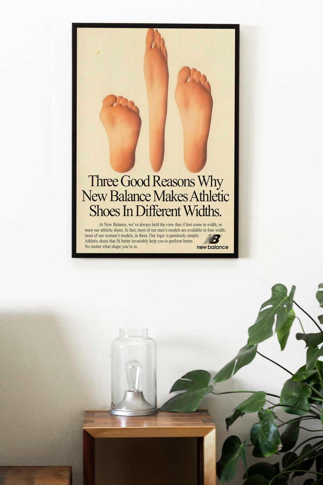 New Balance Poster Advertising, 90s Style Shoes Print, Vintage Running ...