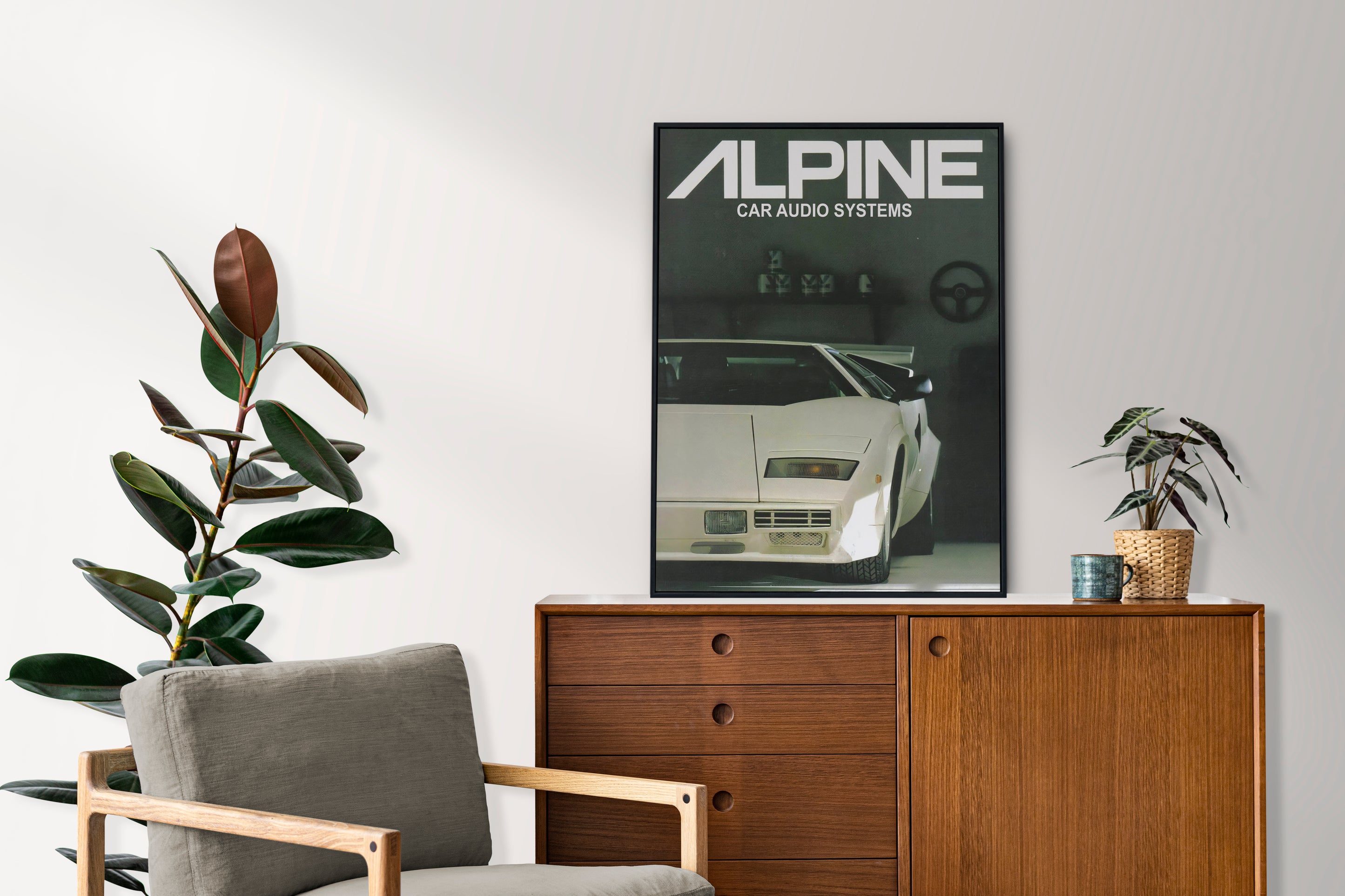 Alpine Sound System Advertising Poster, Racing 90s Style Print, Vintage ...