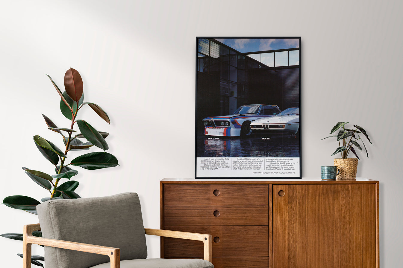 BMW Advertising Poster, 90s BMW M-Style Print, Vintage Design, Racing ...