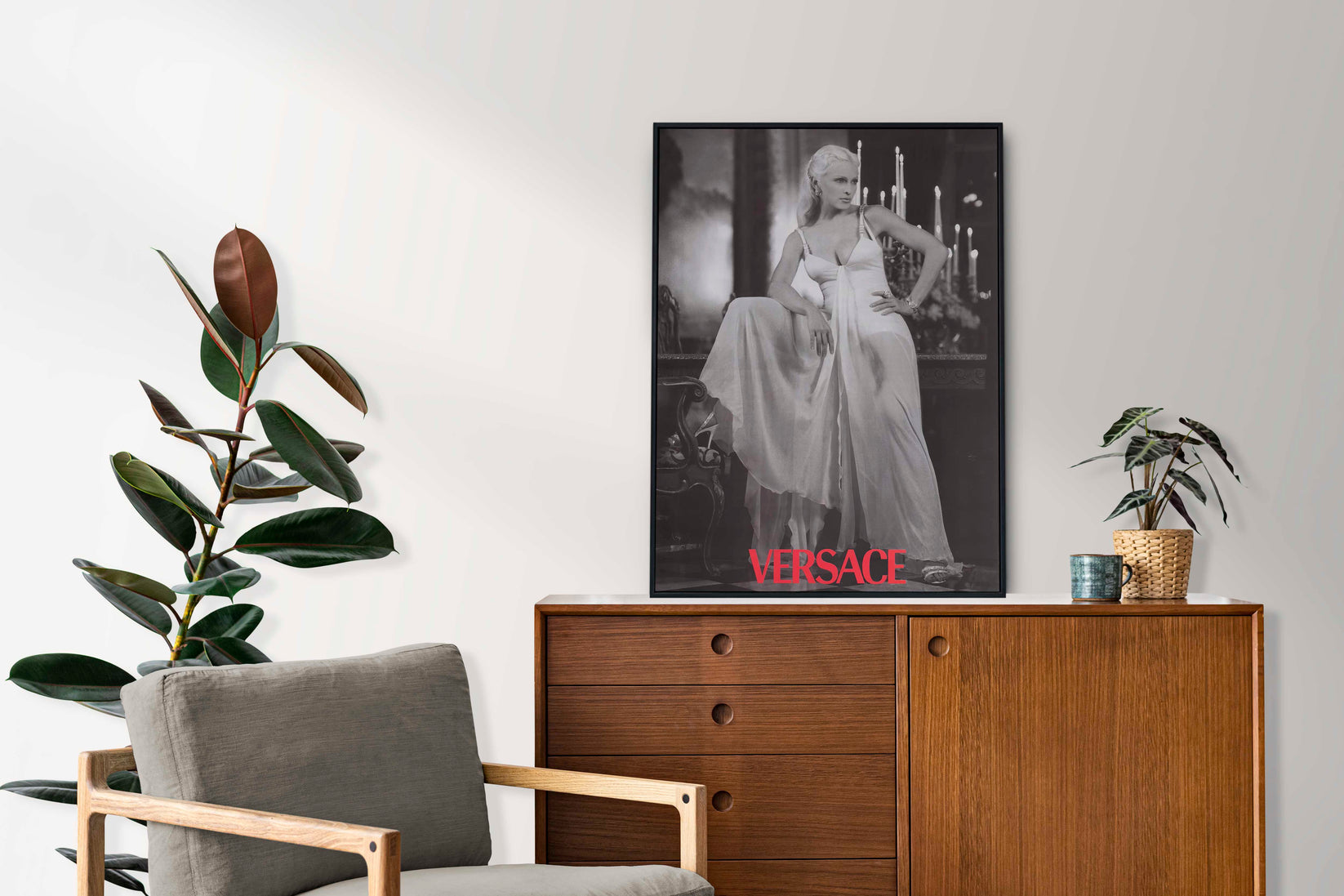 Versace Madonna Poster, 90's Style Print, Vintage Design Magazine, Ad ...