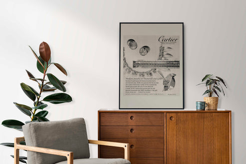 Cartier Advertising Poster, 70's Style Print, Ad Wall Art, Vintage ...