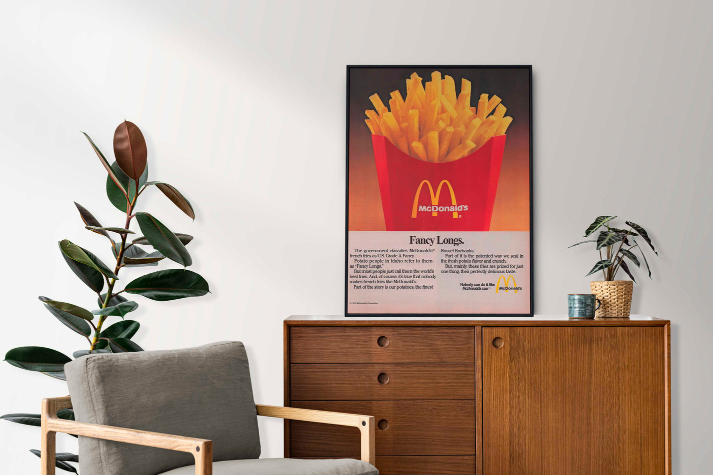 McDonald's French Fries Advertising Poster, 90s Style Print, Vintage ...