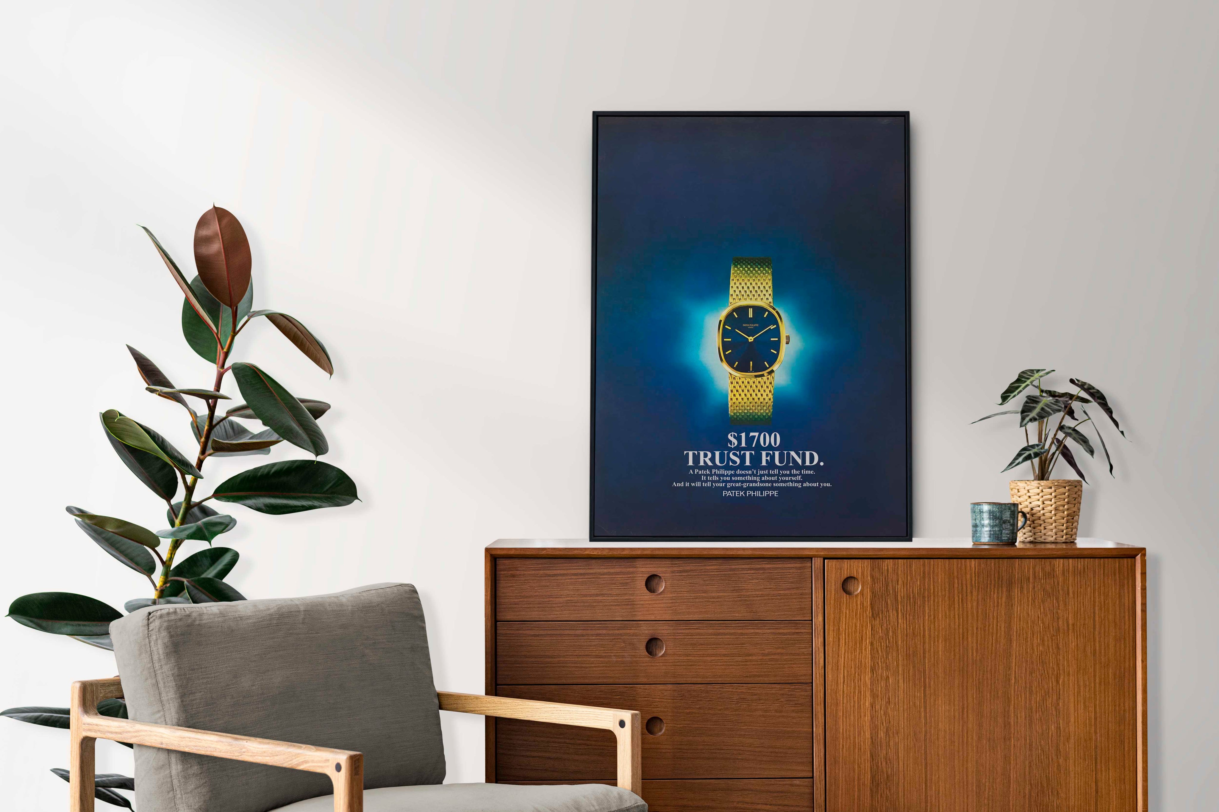 Patek Philippe Geneve Luxury Watch Advertising Poster, 80's Style Print ...