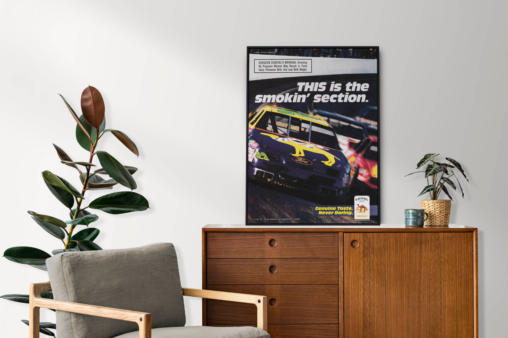 Camel NASCAR Advertising Poster, Cigarettes 1994 Ad Wall Art, Vintage ...