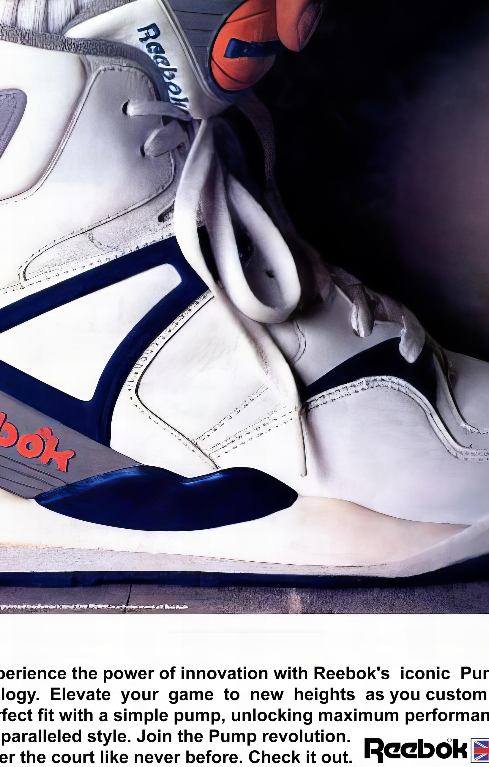 Reebok Pump Poster Advertising, 90s Style Shoes Print, Vintage ...