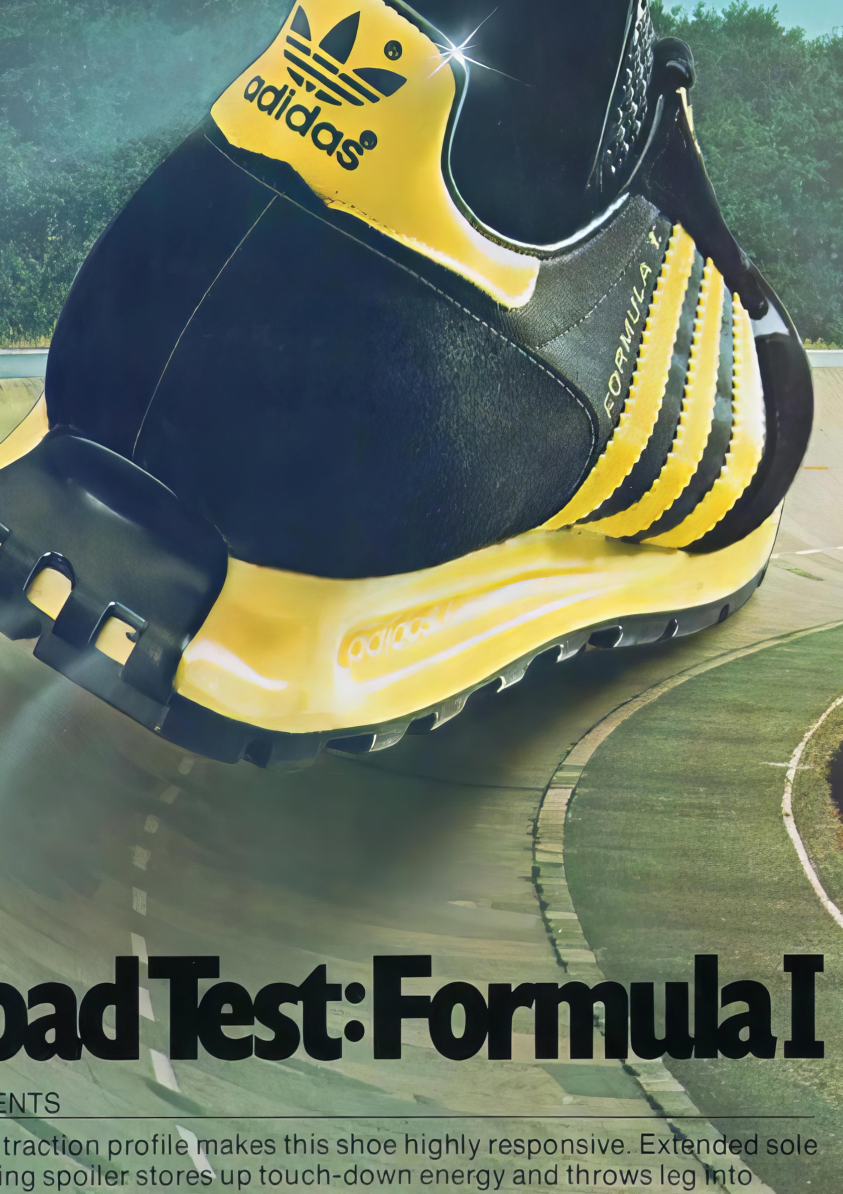 Adidas Formula 1 racing style Advertising Poster, 80s Style Shoes Print ...