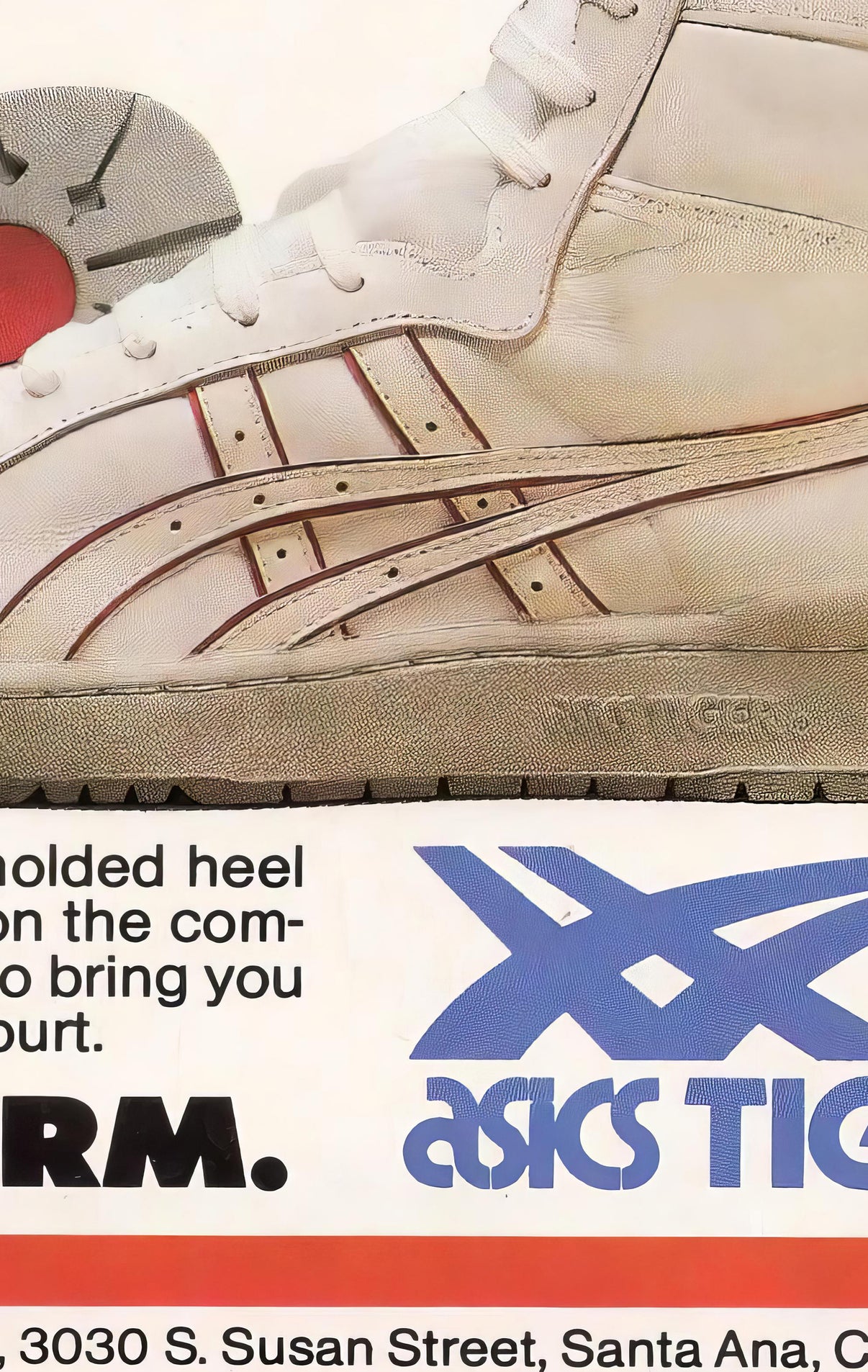 Asics Meridian Basketball Poster Advertising, 90s Style Shoes Print ...