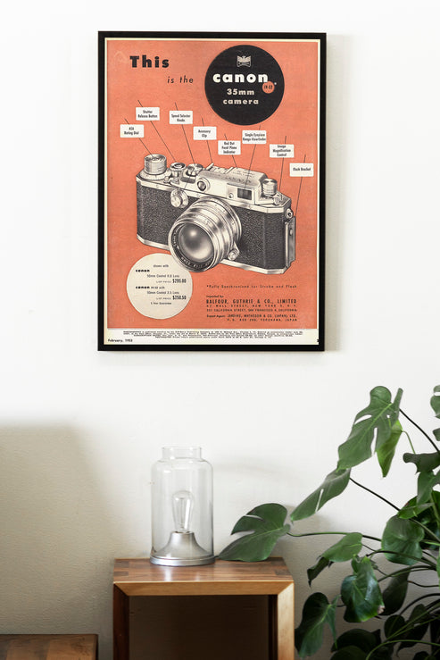 Canon Advertising Poster, 70's Style Print, Ad Wall Art, Vintage Design ...