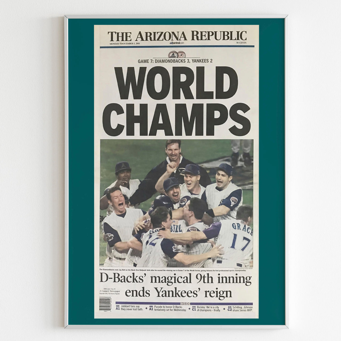 Arizona Diamondbacks 2001 World Series MLB Champions Front Cover The ...